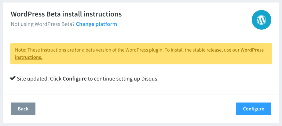 Disqus for WordPress Plugin (Beta)