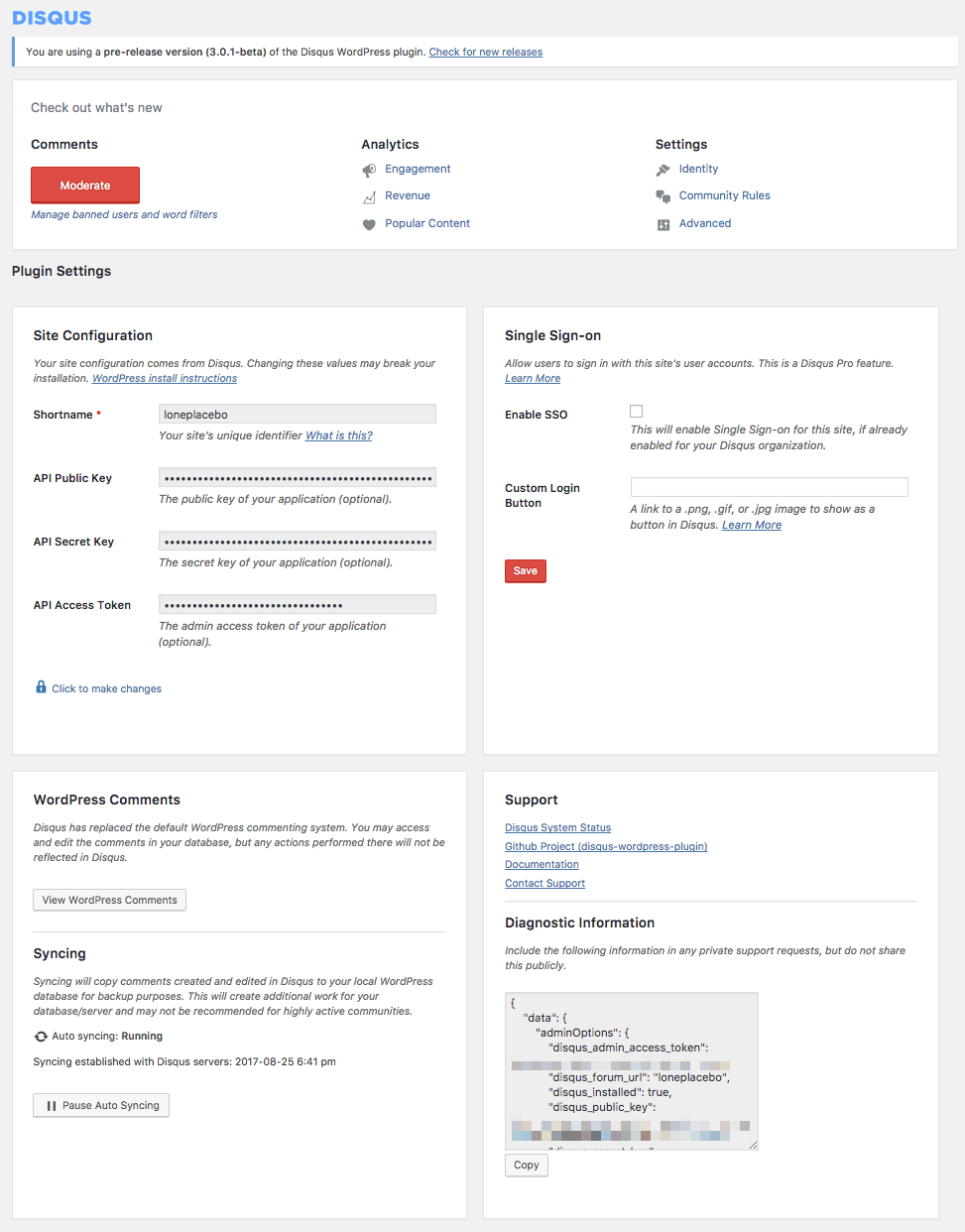 Disqus For Wordpress Plugin Beta