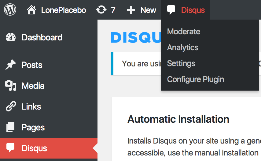 Disqus for WordPress Plugin (Beta)